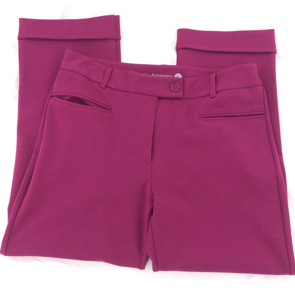 Betabrand | Pants & Jumpsuits | Fuschia Betabrand Cuffed Crop Pant Sz L ...